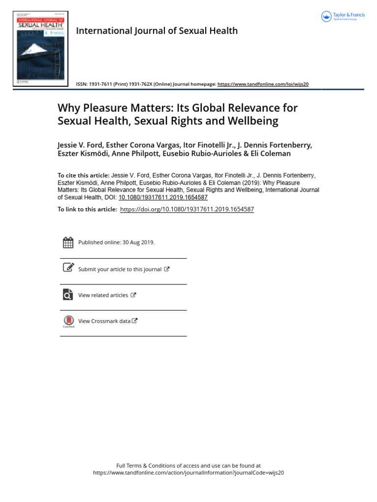 Why Pleasure Matters 2019 | PDF | Sexually Transmitted Infection | Well ...