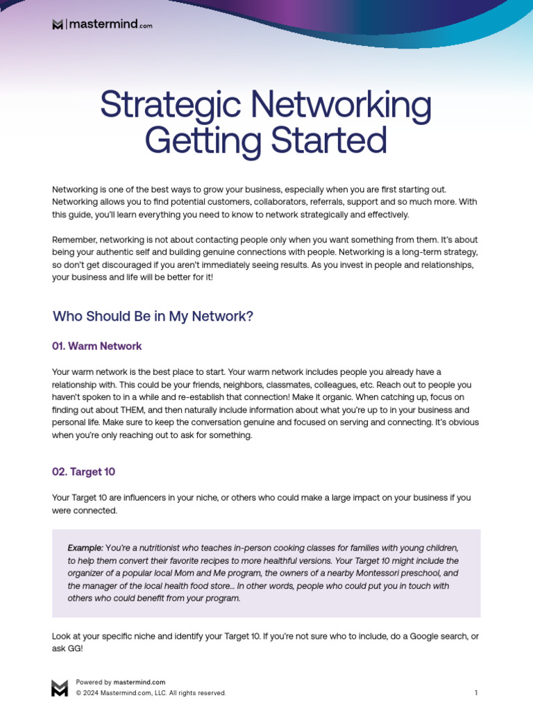 June ST2 - Strategic Networking | PDF | Human Communication | Social ...