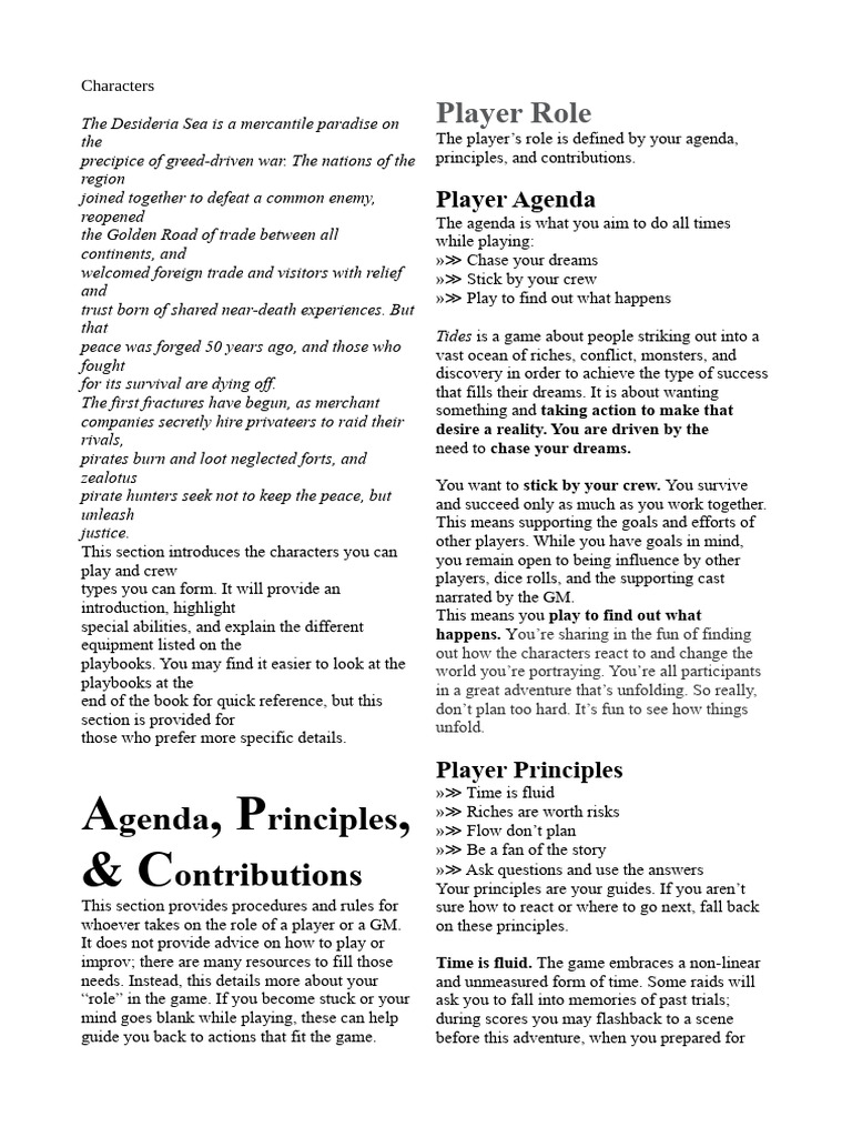 2d6+ (ToG Overhaul) - 2) Characters and Crews | PDF | Piracy | Sword