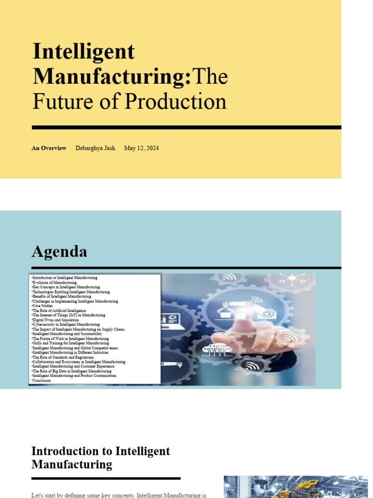 Intelligent Manufacturing Pdf Internet Of Things Artificial