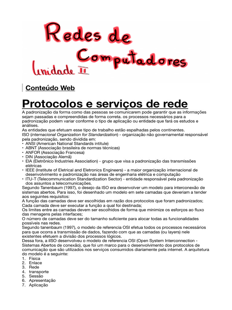 Redes de Computadors U2 | PDF | Suíte de protocolo de internet | Rede ...