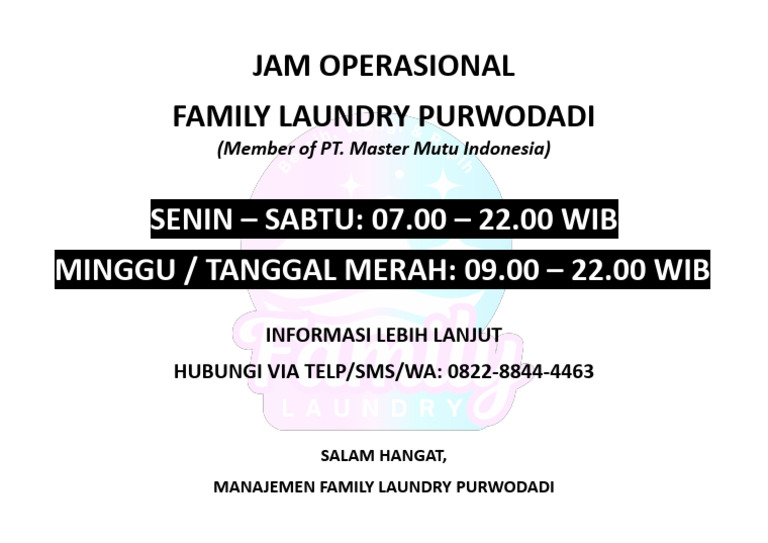 Contoh Narasi Jam Operasional | PDF