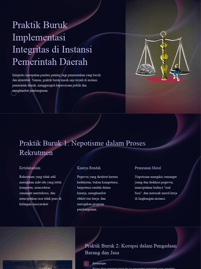 Praktik Buruk Implementasi Integritas Di Instansi Pemerintah Daerah ...