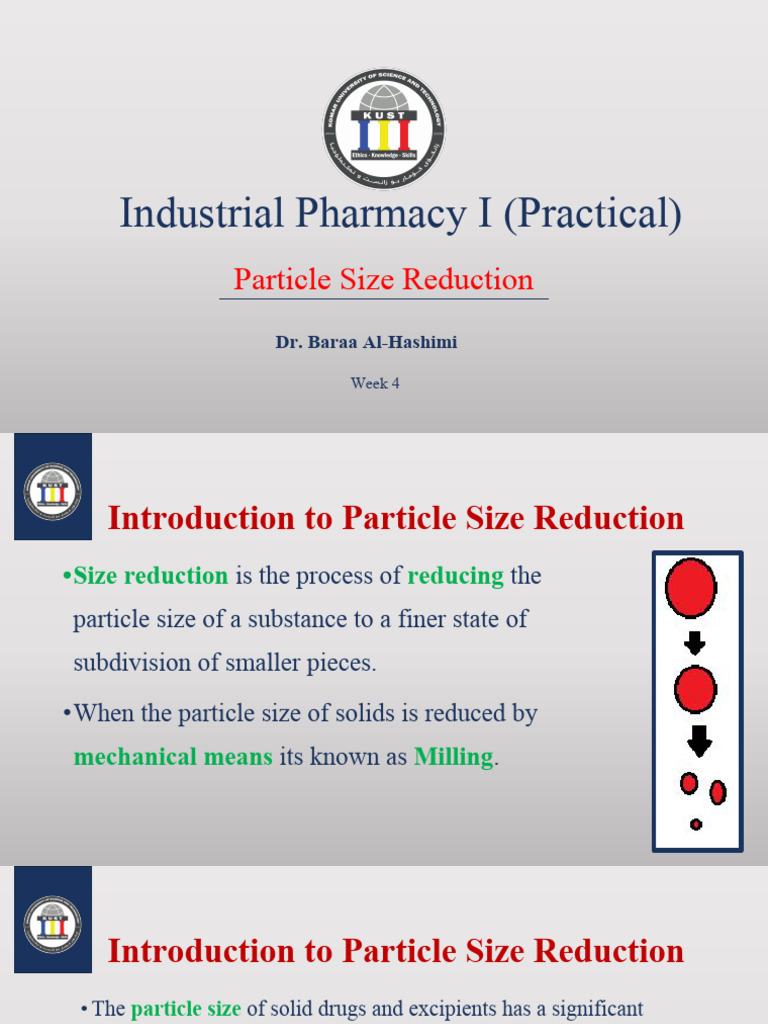 Lec-4-Practical - Industrial I Particle Size Reduction | PDF | Mill ...