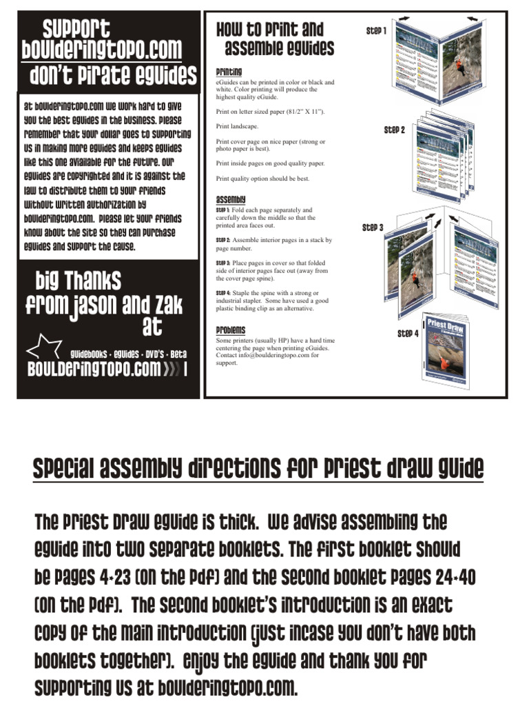 Priest Draw Bouldering Guide | PDF | Bookbinding