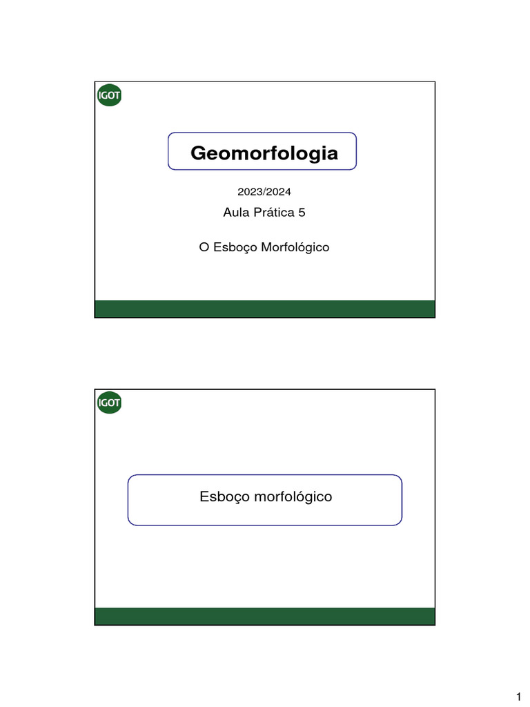 05 06 Geomorf-Pratica Esboco Morfol 23 24 | PDF | Terreno | Mapa