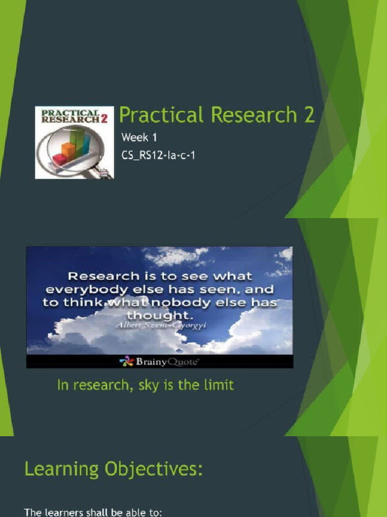 PR2 WEEK 1 PPT Student | PDF