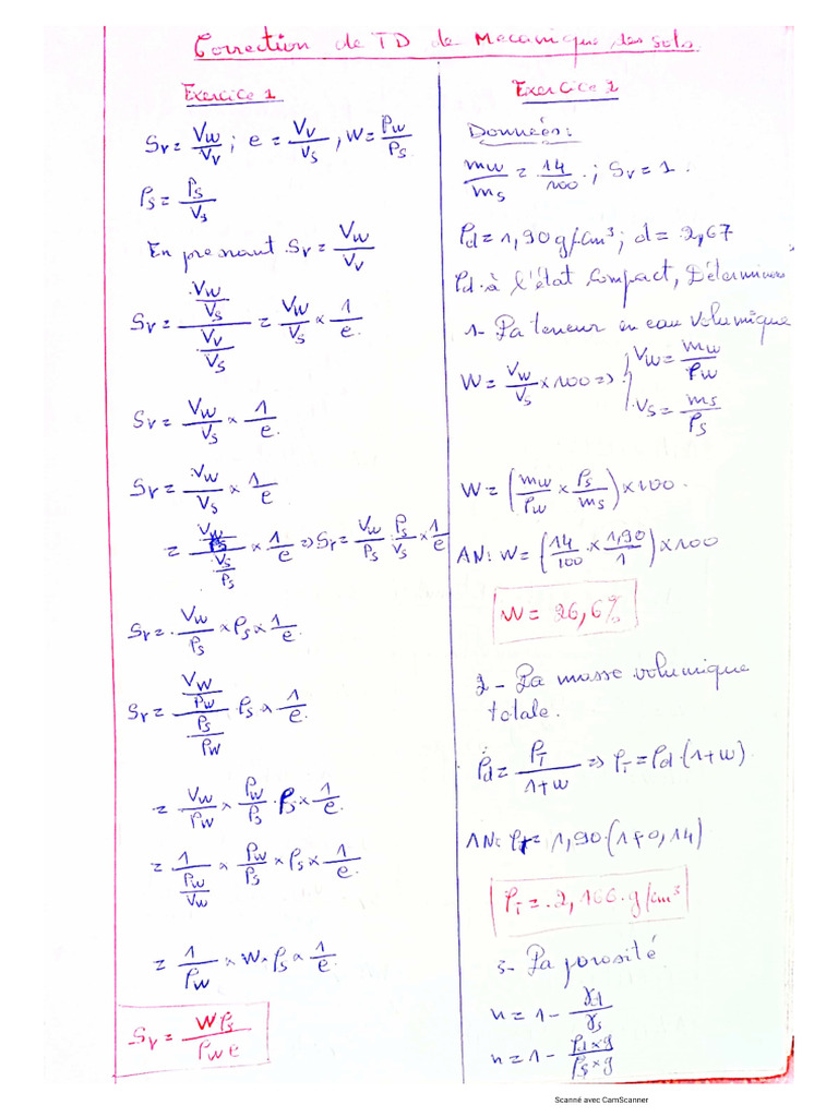 Corrigé Du TD de Méca Sol 1 | PDF