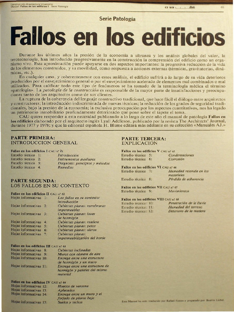 Fallos en los Edificios | PDF | Arquitecto