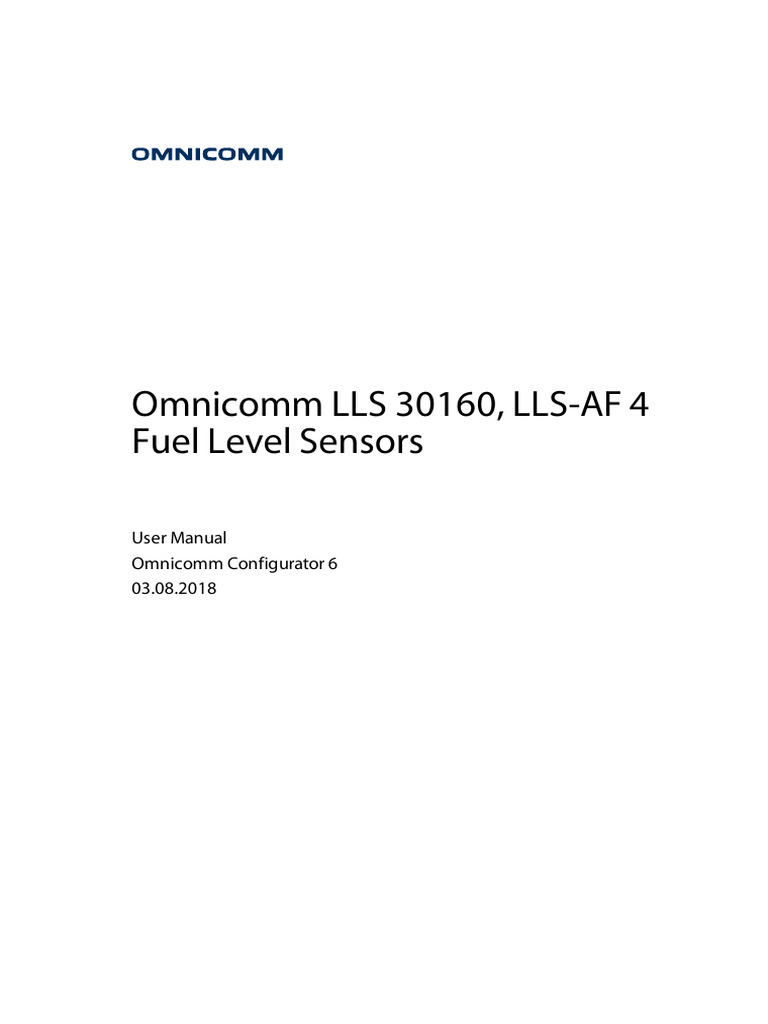 Omnicomm - Lls - 3x Manual Af4 en | PDF | Calibration | Resistor
