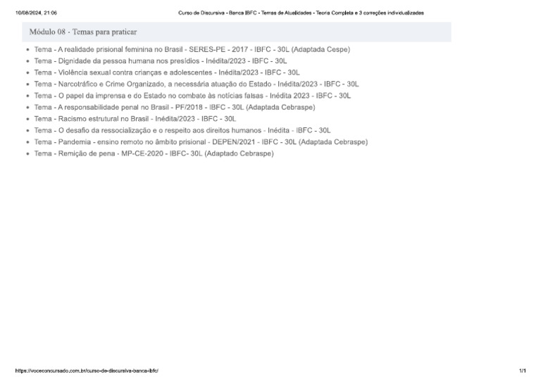Temas Para Praticar - IBFC | PDF