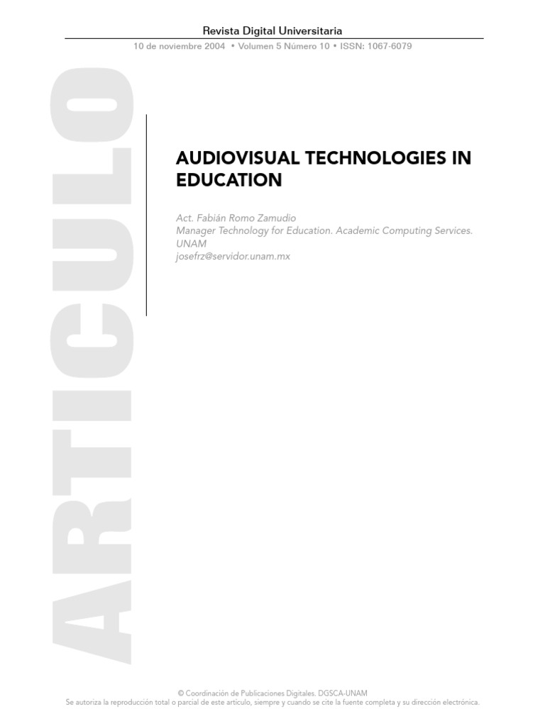 ! Audio Vidual Education | PDF | Videotelephony | Multicast