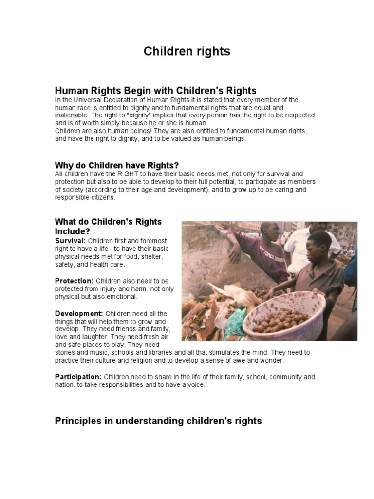 Human Rights Begin With Children's Rights | PDF | Children's Rights ...