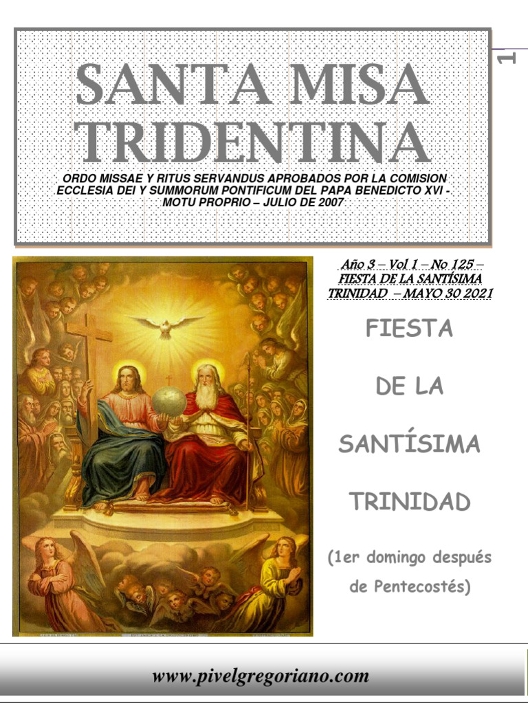 Fiesta de la Santísima Trinidad 2021 | PDF | Trinidad | espíritu Santo