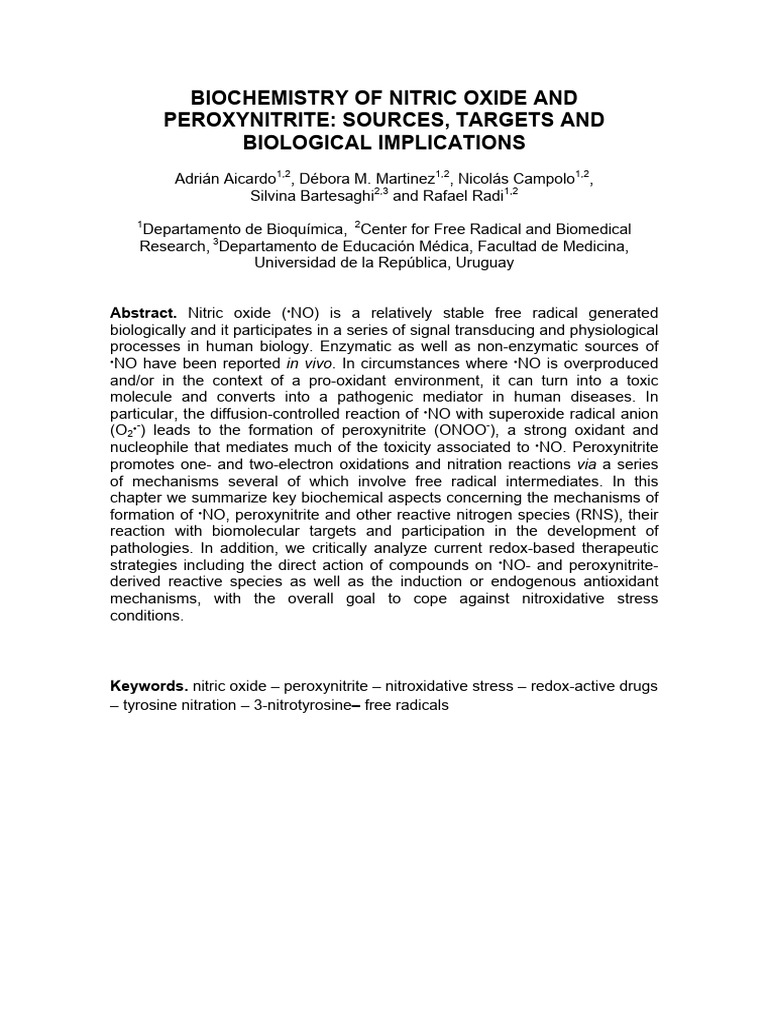 Aicardo Et Al. - Springer Chapter 2017 | PDF | Mitochondrion | Nitric ...