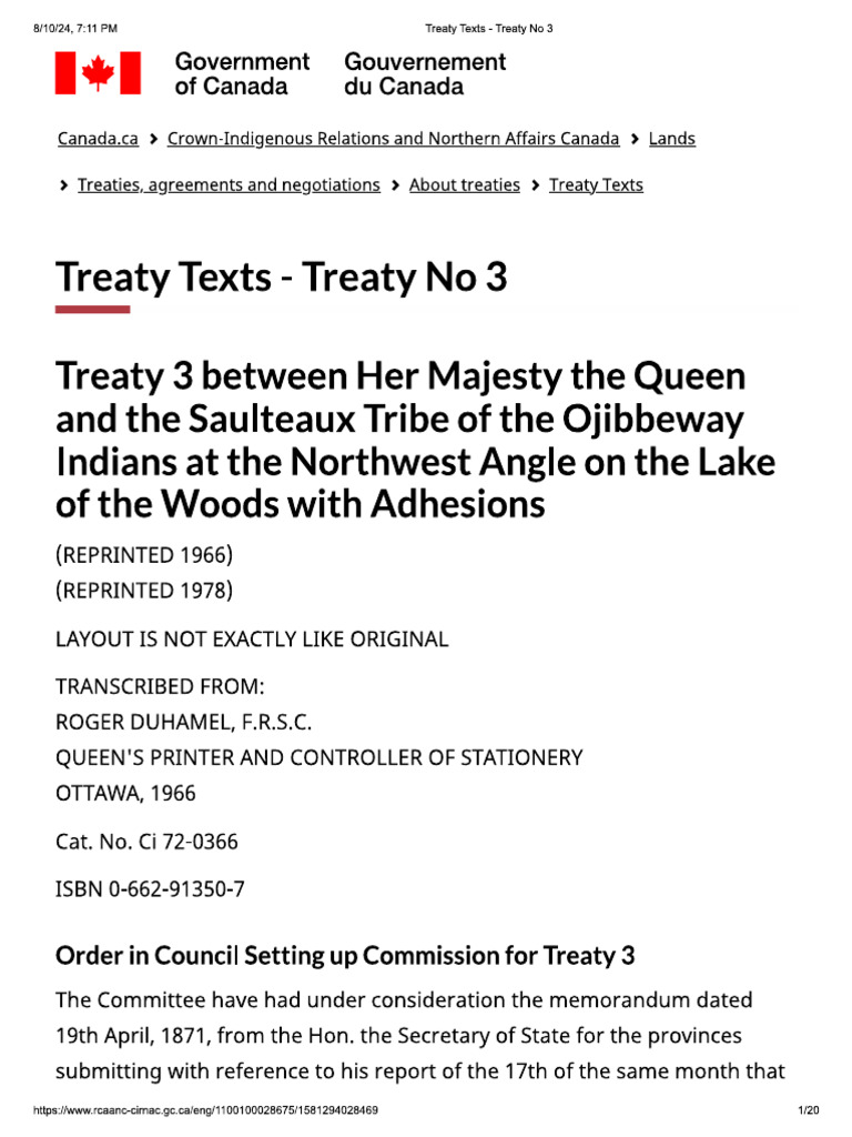 Treaty No3 | PDF
