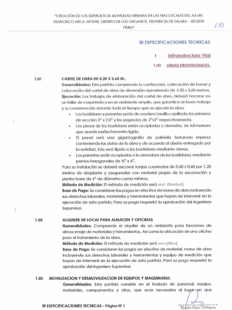 Especificaciones+tecnicas+obra+francisco+arca 20240730 223215 856 | PDF
