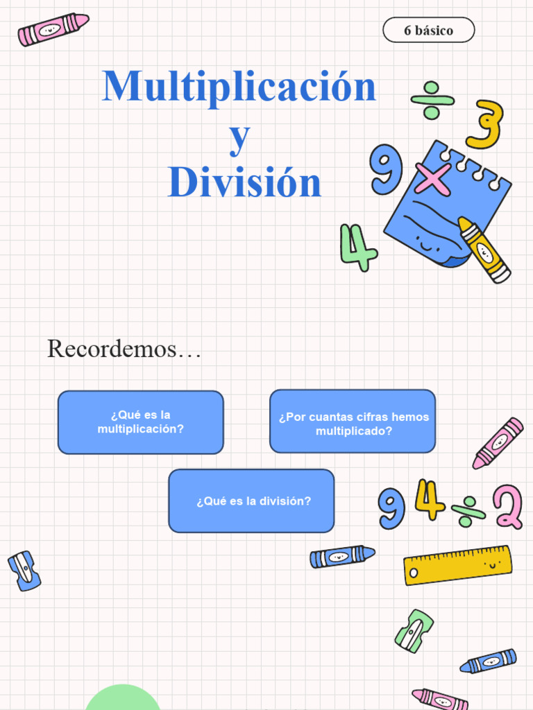Multiplicación y División 6ºto | PDF | Multiplicación | Matemáticas