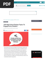 Example Debate Motions | PDF