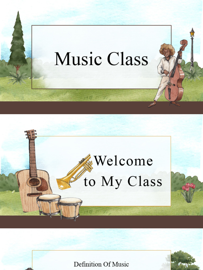 Music Class Education Presentation in Watercolor Style | PDF | Dances ...