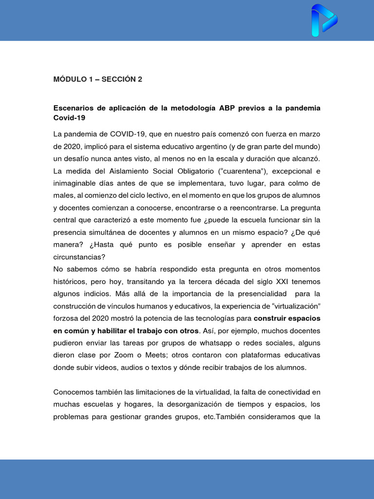 Abp 2 | PDF | Enseñando | Aprendizaje