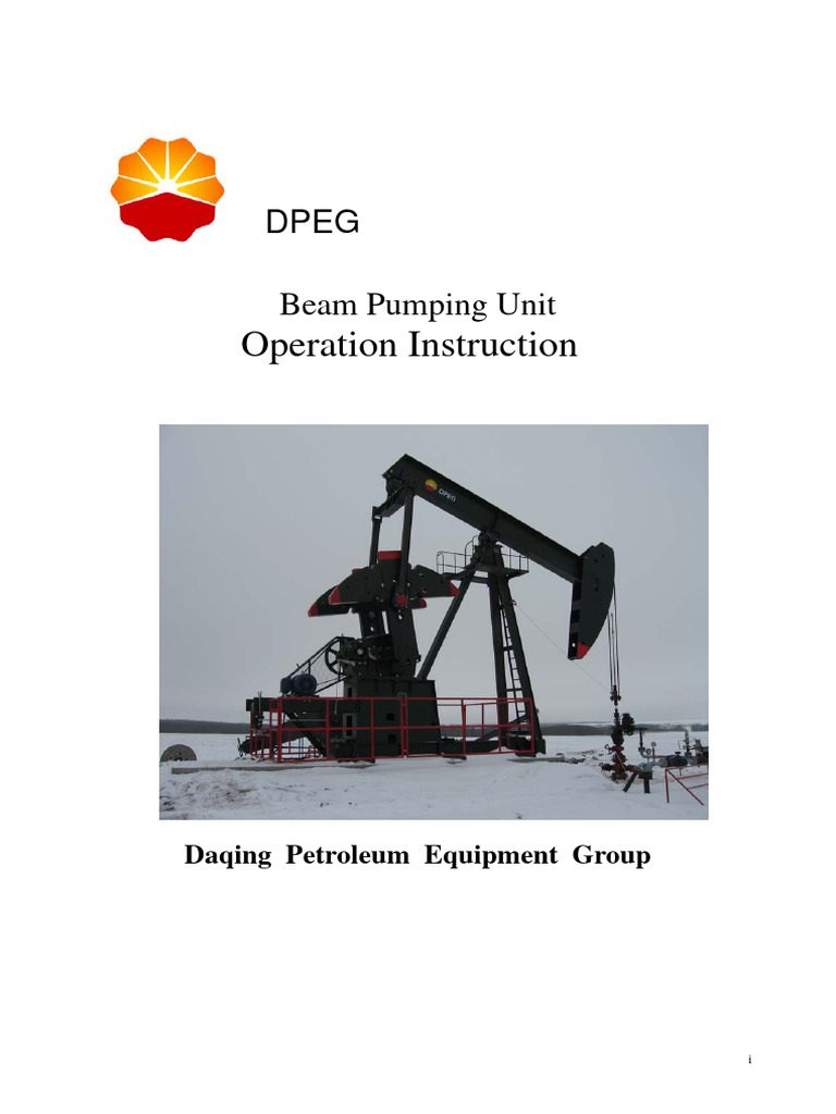 DPEG Beam Pumping Unit Manual | PDF | Screw | Bearing (Mechanical)