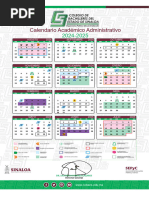 Calendario Escolar UAS 2025-2026 | PDF