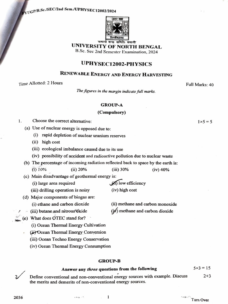 Physics Sec | PDF | Energy Development | Renewable Energy