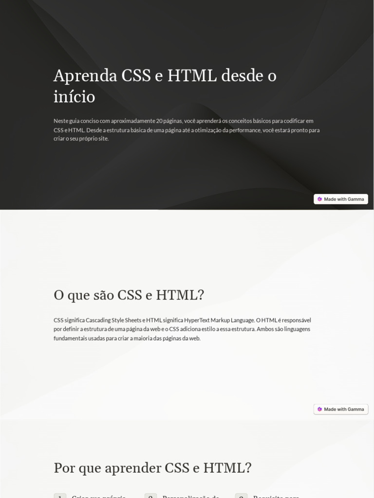 Aprenda CSS e HTML Desde o Inicio | PDF | Html | Desenvolvimento de software