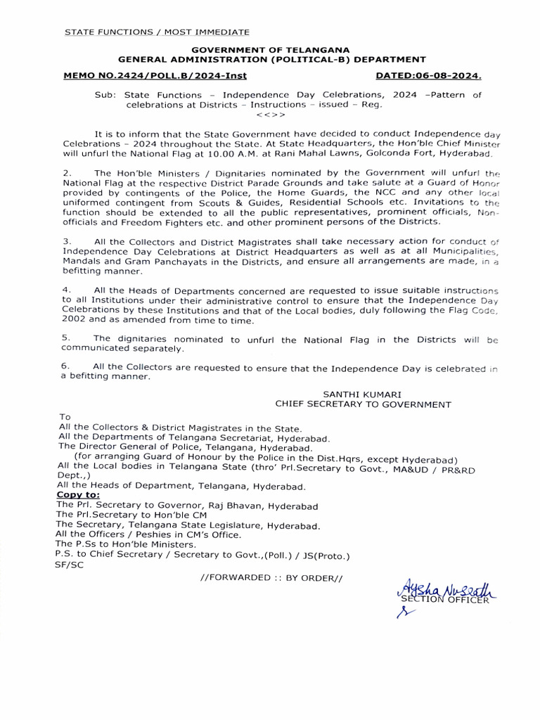 IDC-2024 - Pattern of Celebrations at Districts | PDF | Government