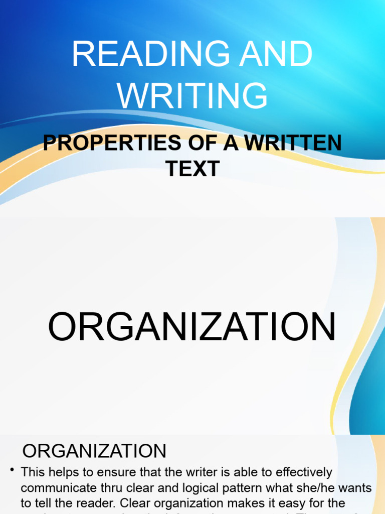Properties of Written Text | PDF | Verb | Grammatical Number