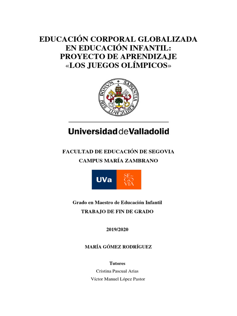 Tfg-B. 1502 | PDF | Educación de la primera infancia | Plan de estudios