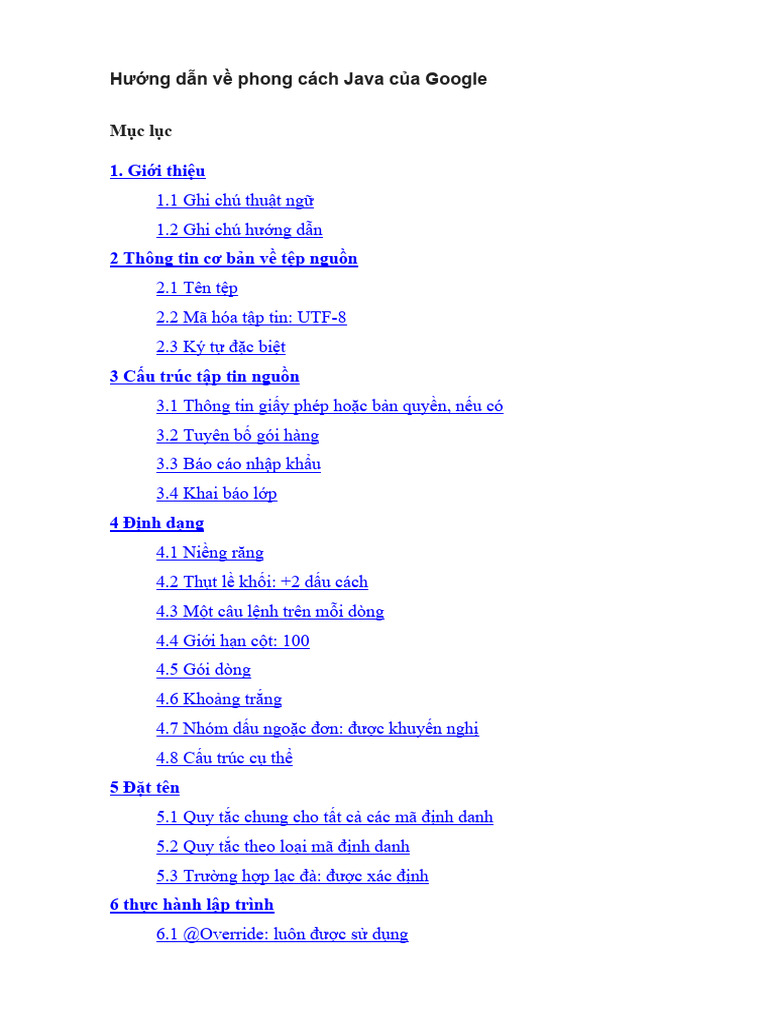 Java Style Guide | PDF