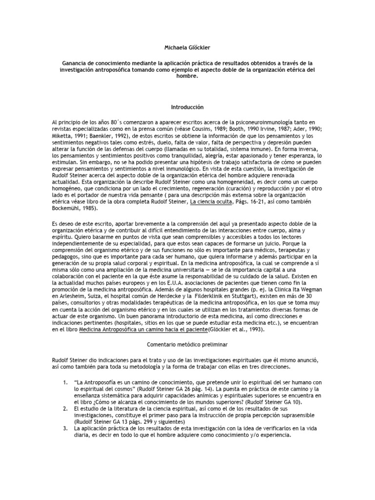 Michaela Glockler | PDF | Pensamiento | Rudolf Steiner