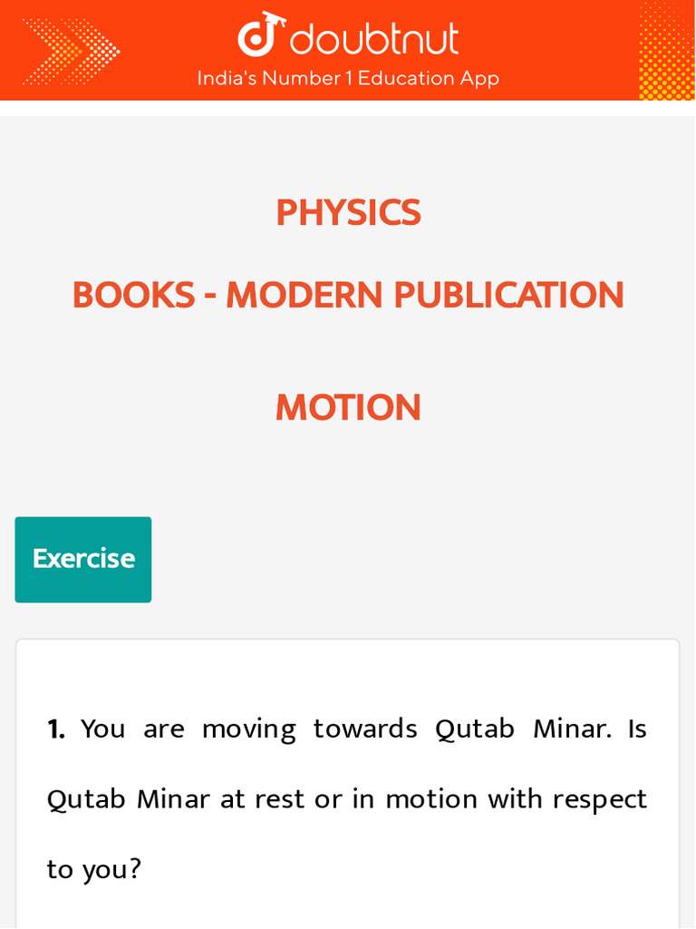 Books Doubtnut Question Bank | PDF | Acceleration | Velocity