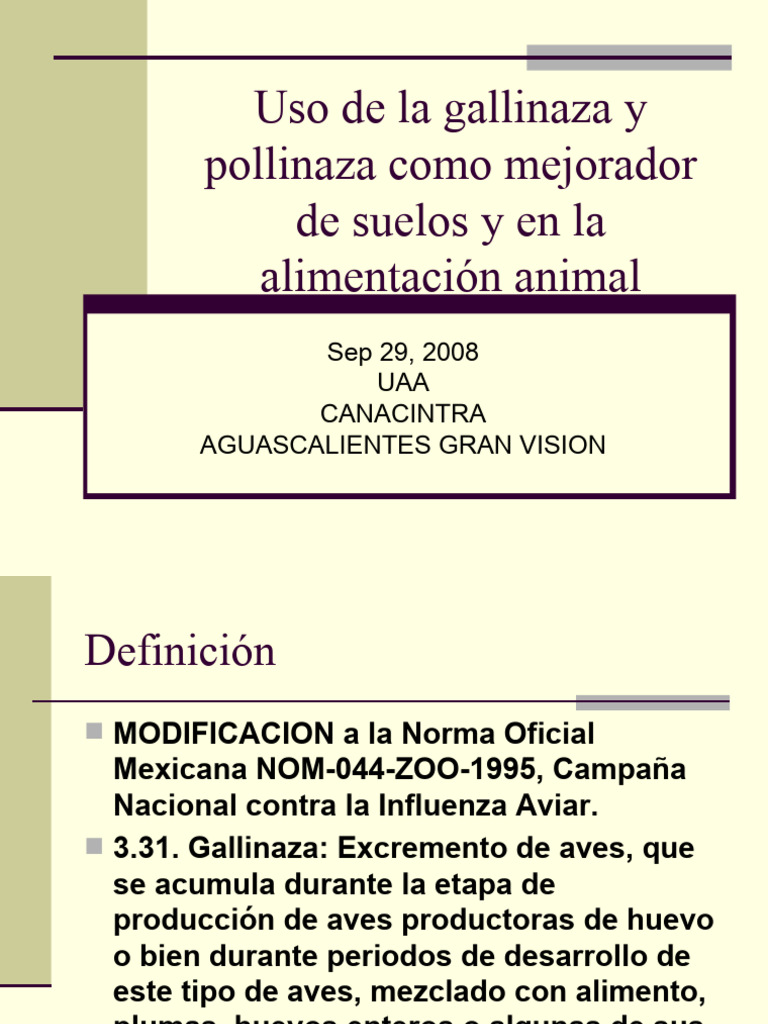 7a Conf MVZ Pedro Pedroza Uso de La Pollinaza Como Mejorado | PDF | Aves
