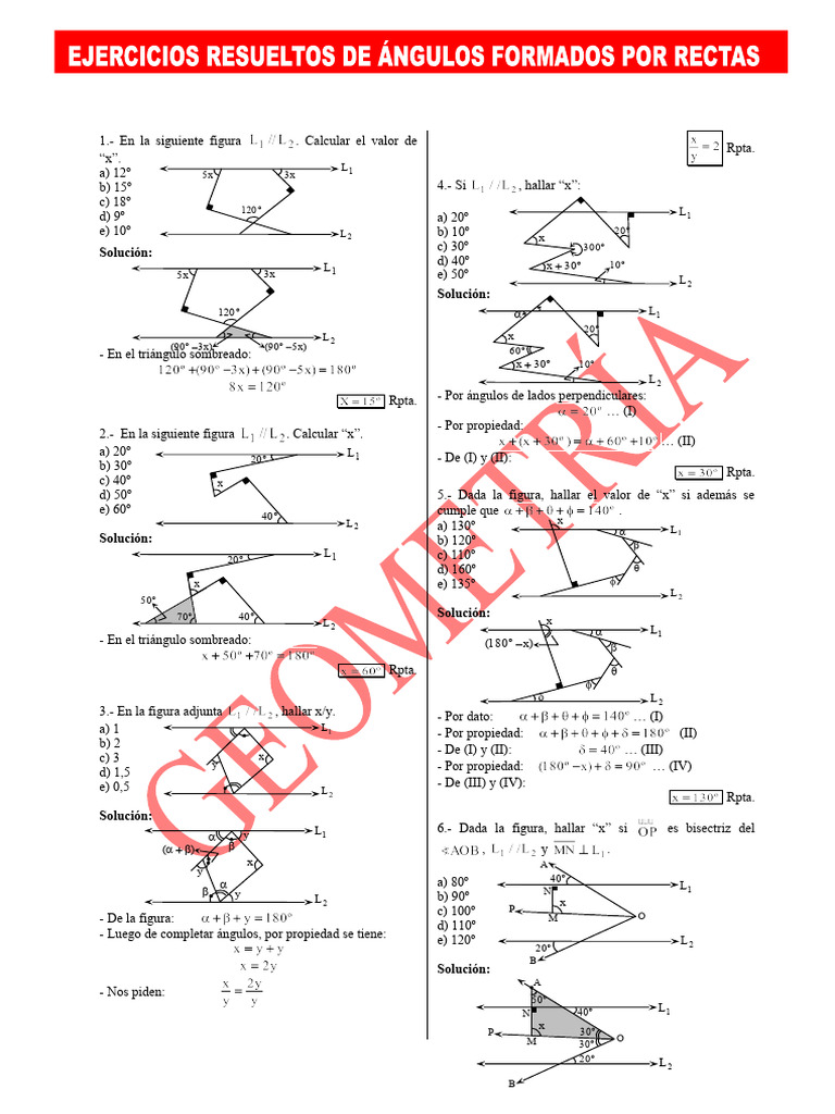 Sem 3 | PDF | Geometría Elemental | Geometría del plano euclidiano
