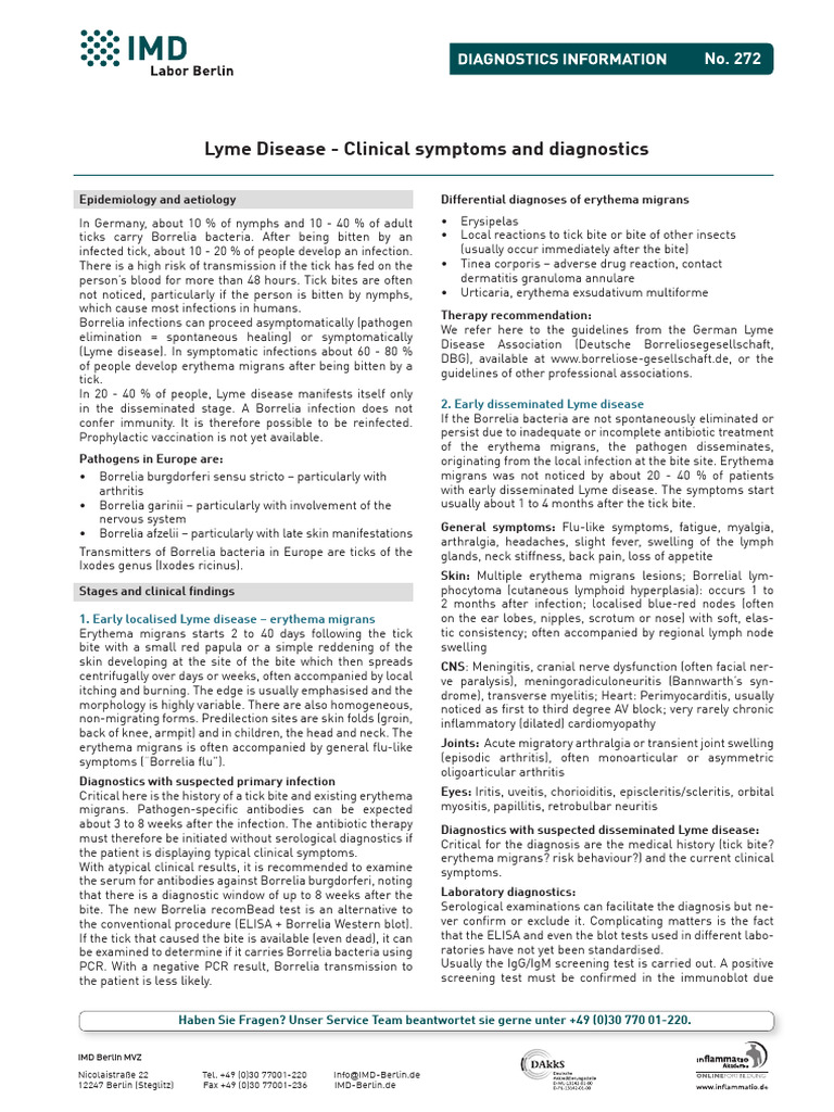 272 Lyme Disease | PDF | Lyme Disease | Infection