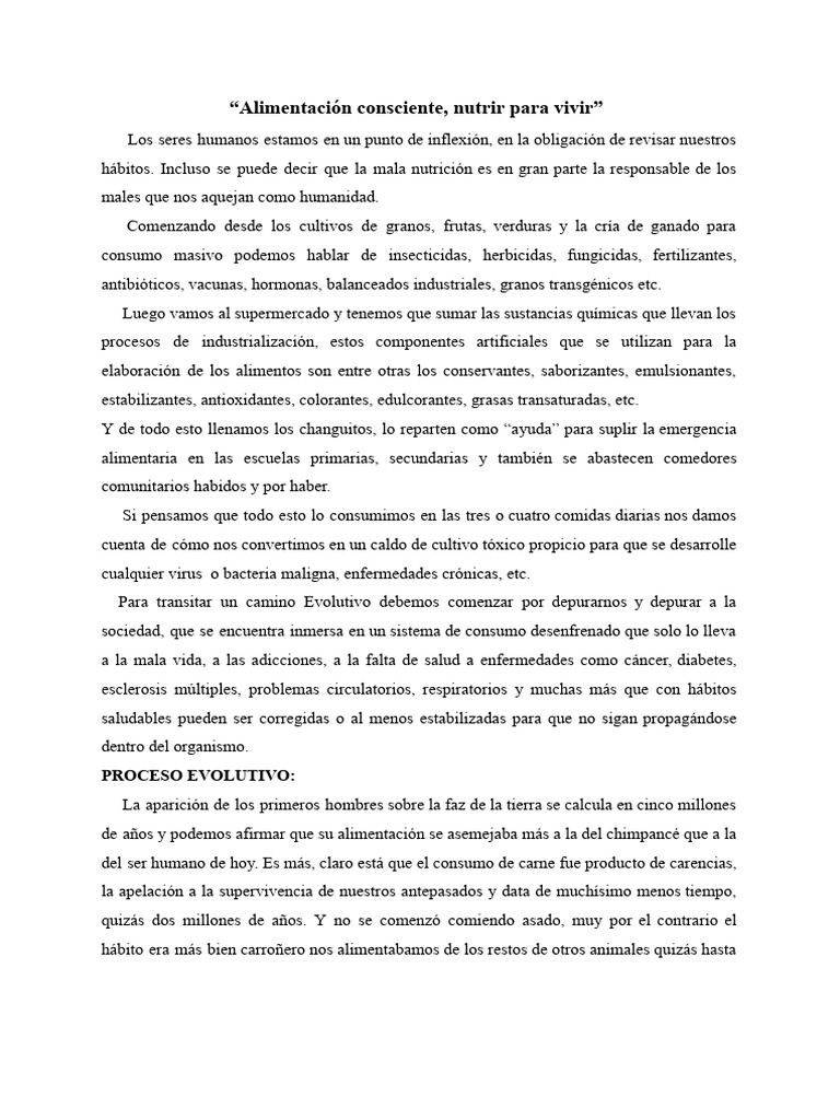 Alimentación Consciente y Saludable | PDF | Alimentos | Productos lácteos