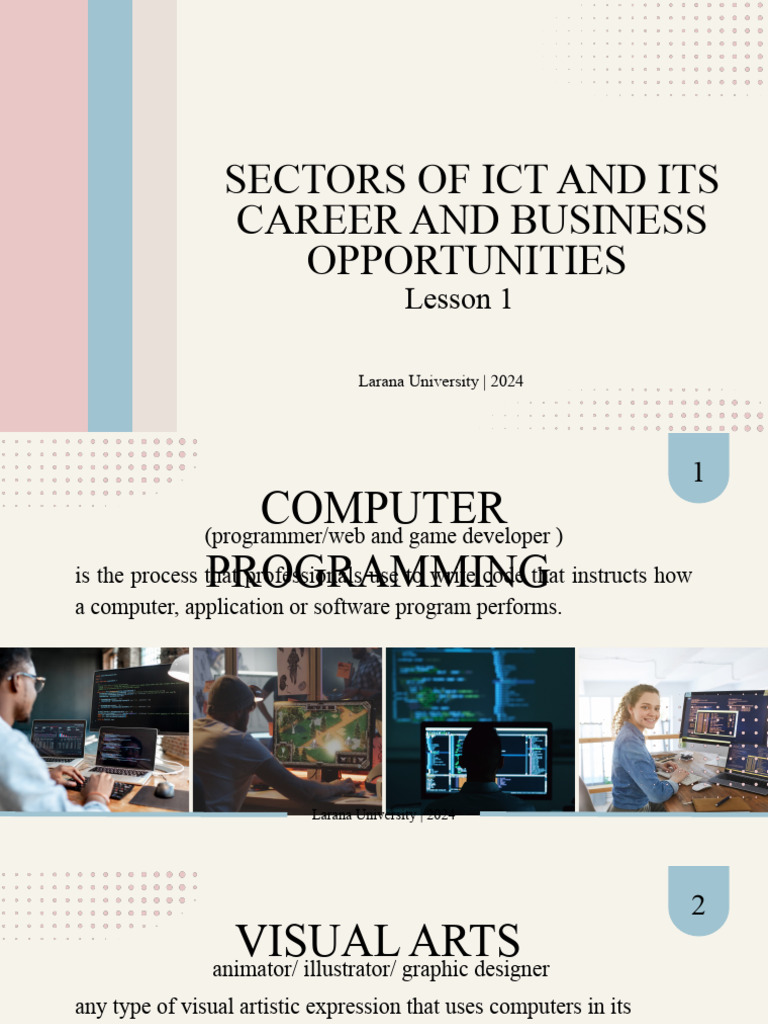 Sectors of ICT and Its Career and Business Opportunities | PDF
