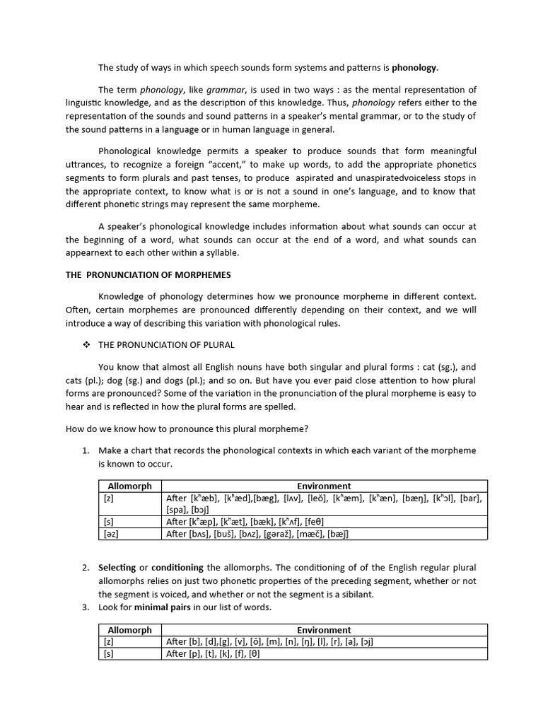 Phonology For | PDF | Phonology | Word