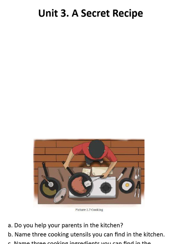 CH 2 Unit 3 Secret Recipe | PDF