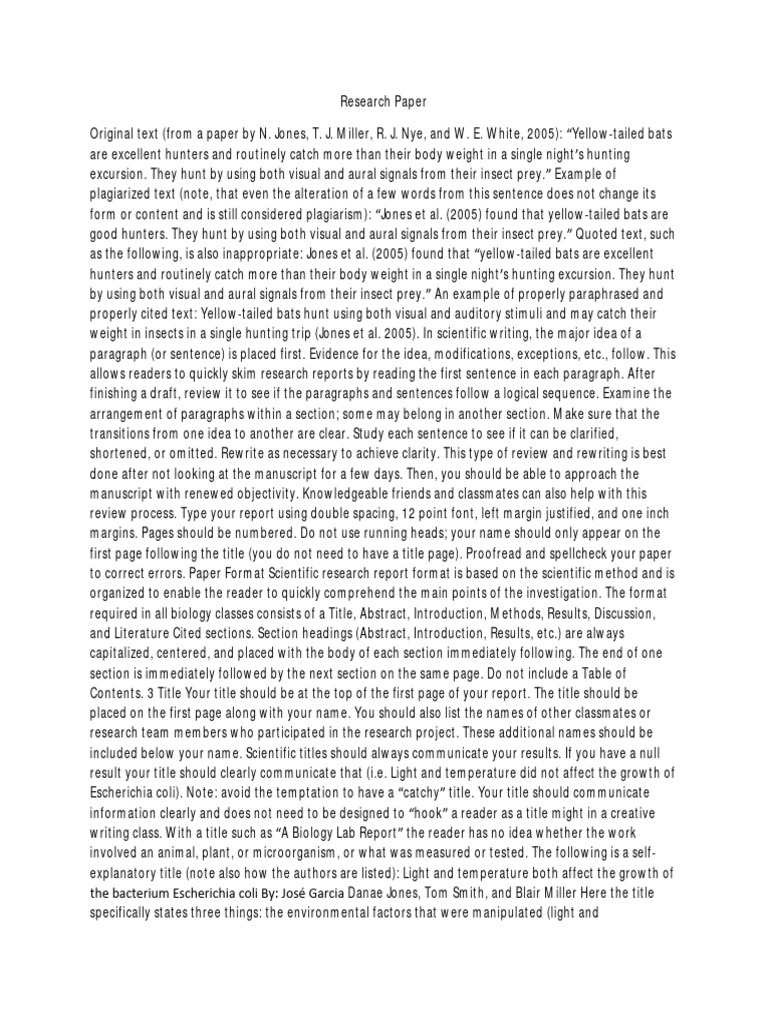 Research Paper of Bio | PDF | Abstract (Summary) | Escherichia Coli