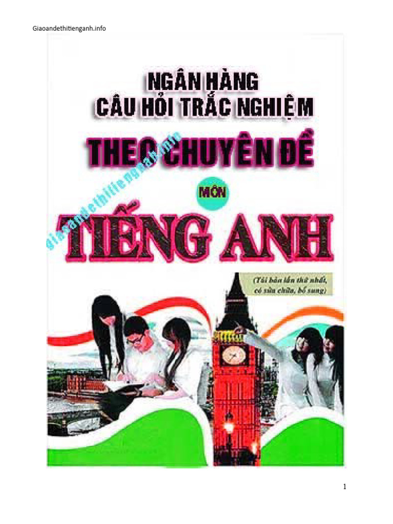 Ngan Hang Cau Hoi Trac Nghiem Tieng Anh | PDF | Verb | Linguistics