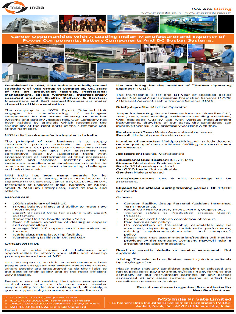 MSS India Engg 2024 Batch | PDF