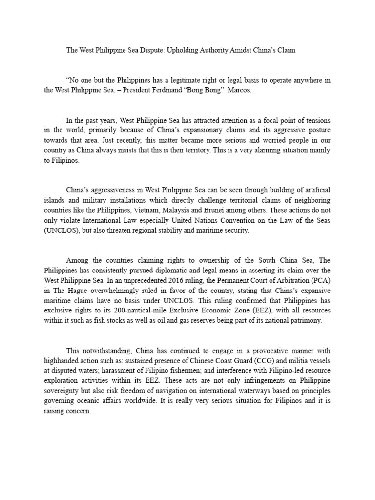 West Philippine Sea | PDF | South China Sea | Philippines