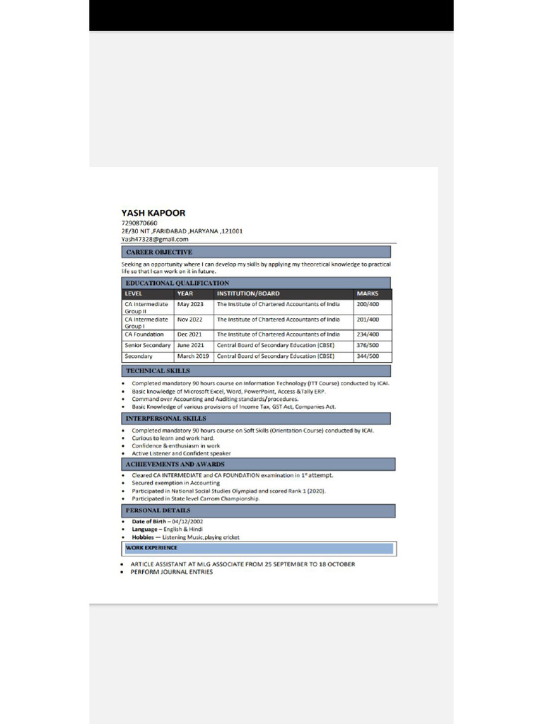 Yash. Kapoor Resume (1) - 2 | PDF