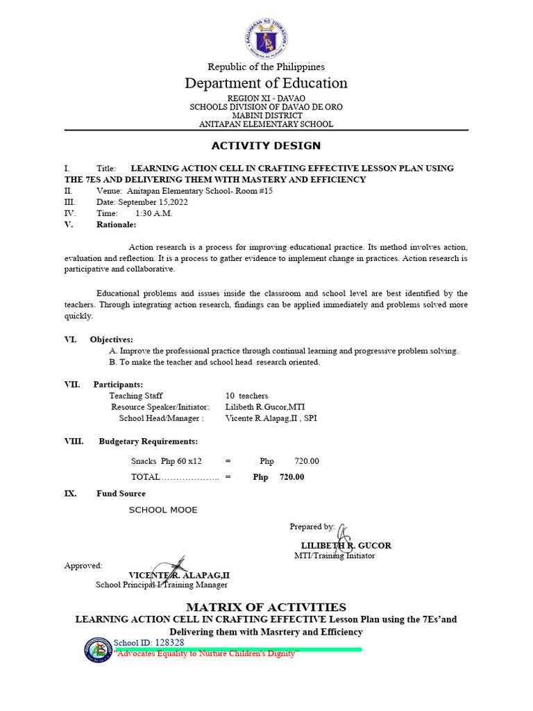 LAC-ACTION-RESEARCH | PDF | Lesson Plan | Teachers