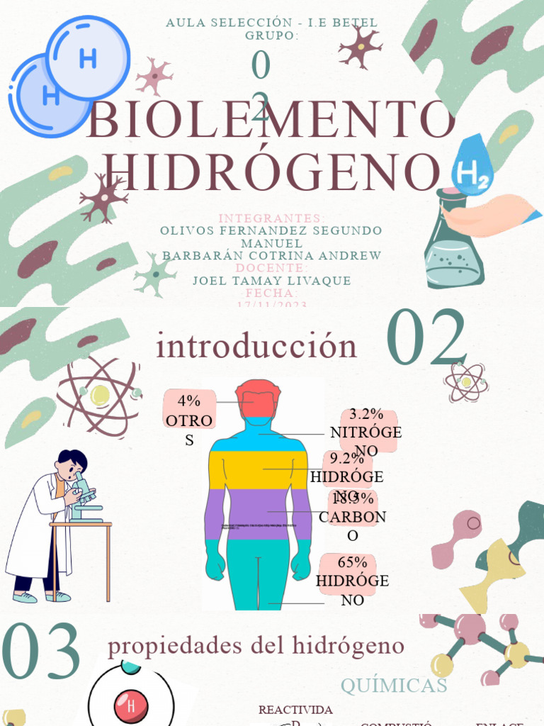 Hidrógeno: Elemento Vital y Saludable | PDF | Hidrógeno | Ácido