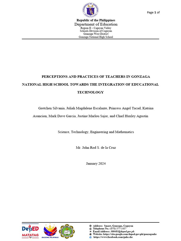 Sample Manuscript 2 | PDF | Educational Technology | Teachers